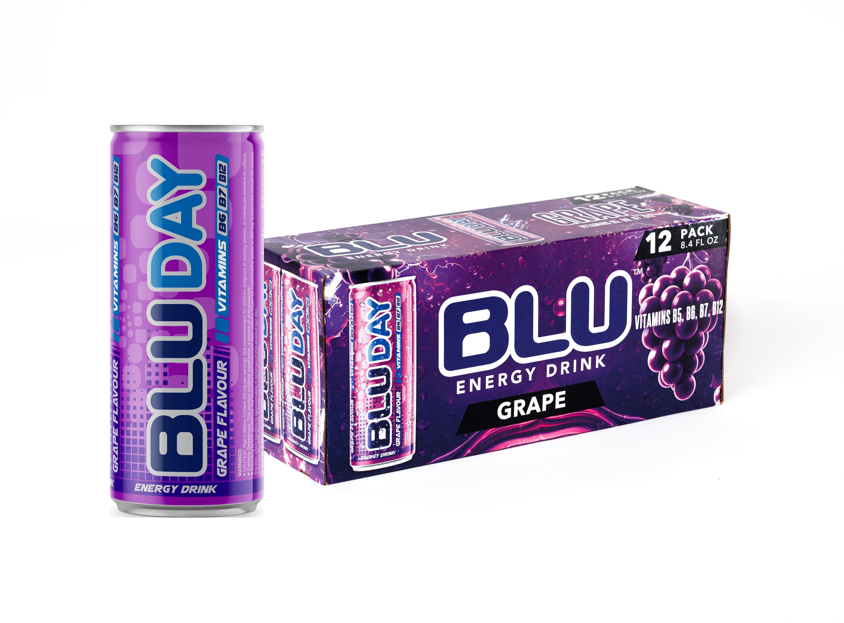 BLU Grape 12-Pack – BLU Energy Drink - Shop